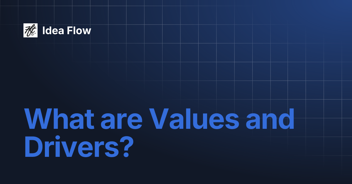 What are Values and Drivers? | Idea Flow