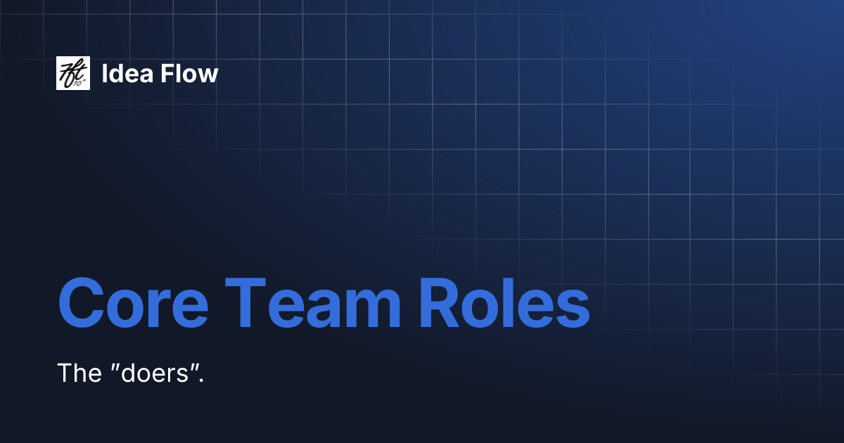 Core Team Roles | Idea Flow